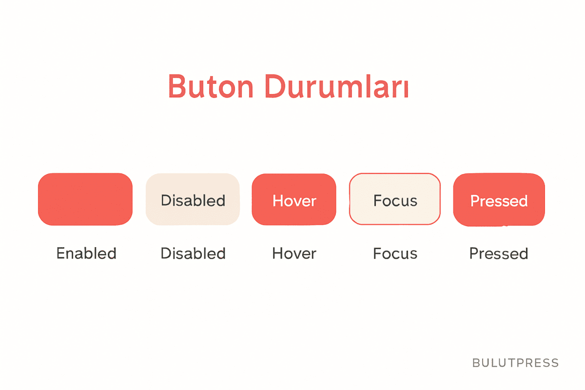 Buton Durumları: Etkileşimi Güçlendiren 5 Temel Tasarım Prensibi