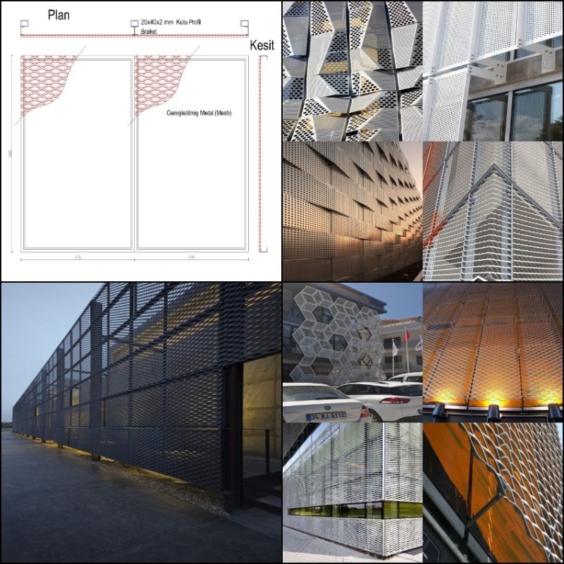 Expanded Metal (Mesh) Mechanical Facade Coating System