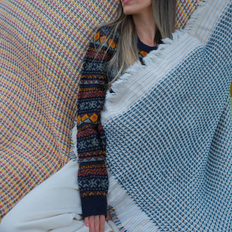 G&E WAFIL İPLK BOYALI ÇİFT KİŞİLİK PİKE/YATAK ÖRTÜSÜ